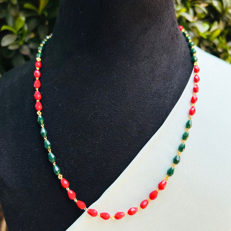 Bina Ruby Green Mala (18in)