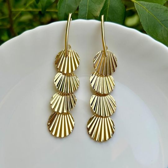 Sandy Golden Drop Earrings